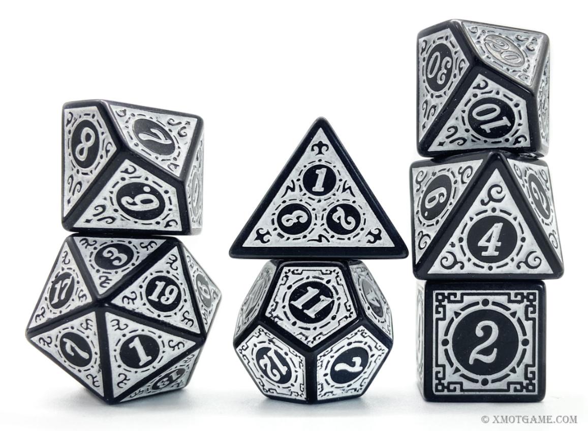 Runes RPG Dice Set - Wooden dice set custom, metal dice resin dice DND ...