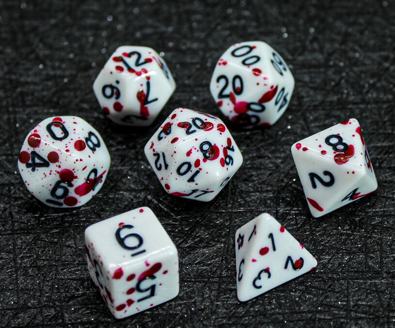 Irregular Spray Dots Polyhedral Dice - Custom Dice Maker, DND Dice ...