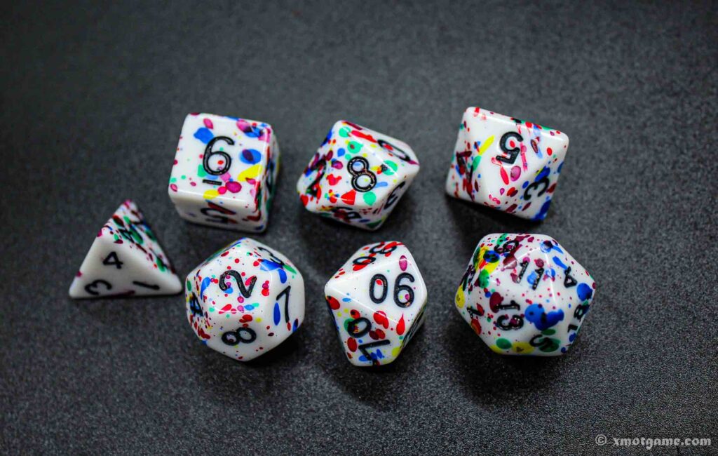 Irregular Spray Dots Polyhedral Dice - Custom Dice Maker, DND Dice ...