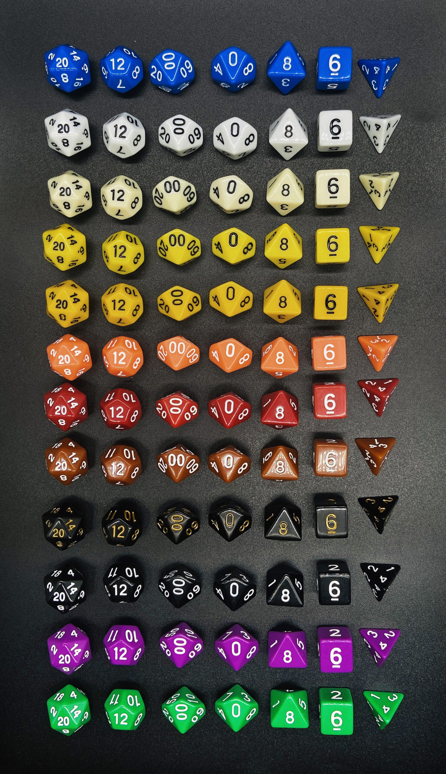 Opaque Primary Color Rpg Custom Dice - Custom Dice Maker, DND Dice ...