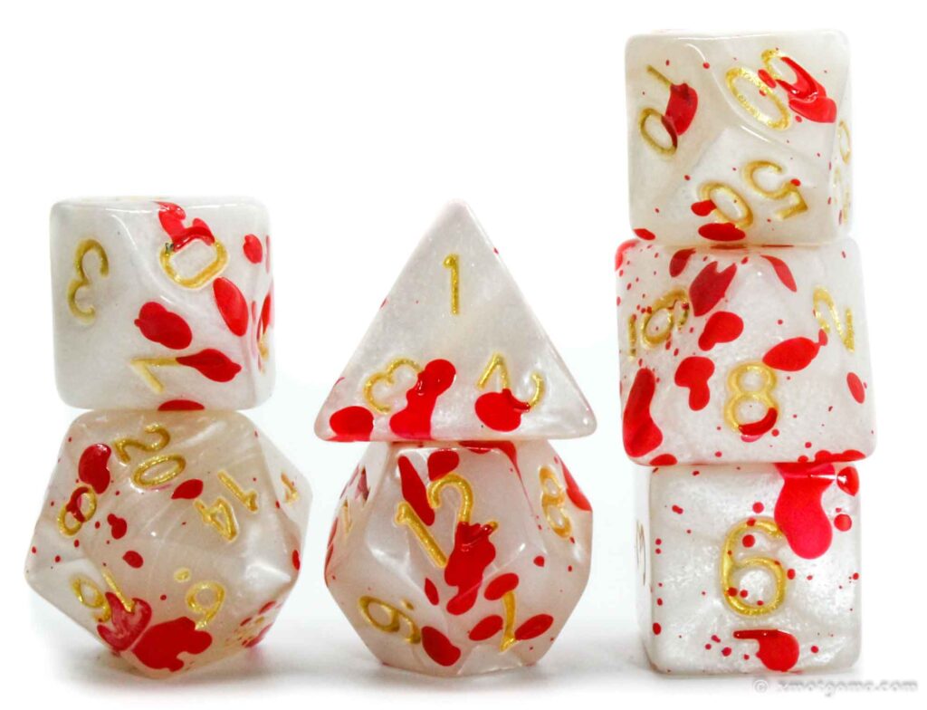 Irregular Spray Dots Polyhedral Dice｜Pearl Dice Sets - Custom Dice ...