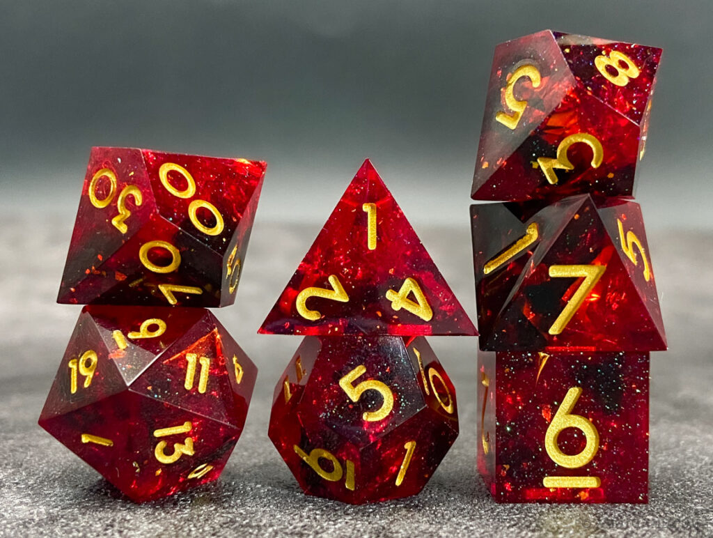 Red Wizard Dice Set - Custom Dice Maker, DND Dice Wholesale, Dice ...