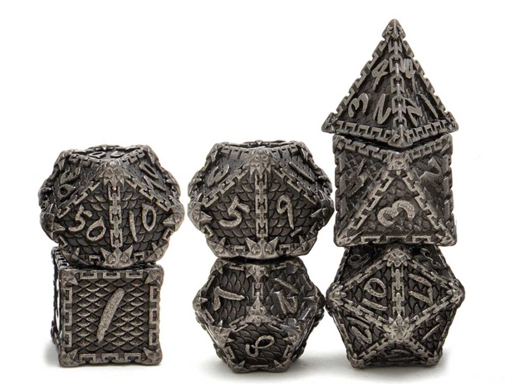 Dragon Scale Dice Set - Wooden dice set custom, metal dice resin dice ...
